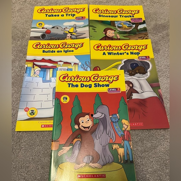 Scholastic | Other | Curious George Book Bundle 5 Books Level Reading ...